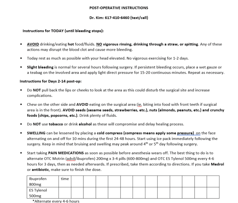 Post-Operative Instructions - Brenda J. Nishimura, DDS
